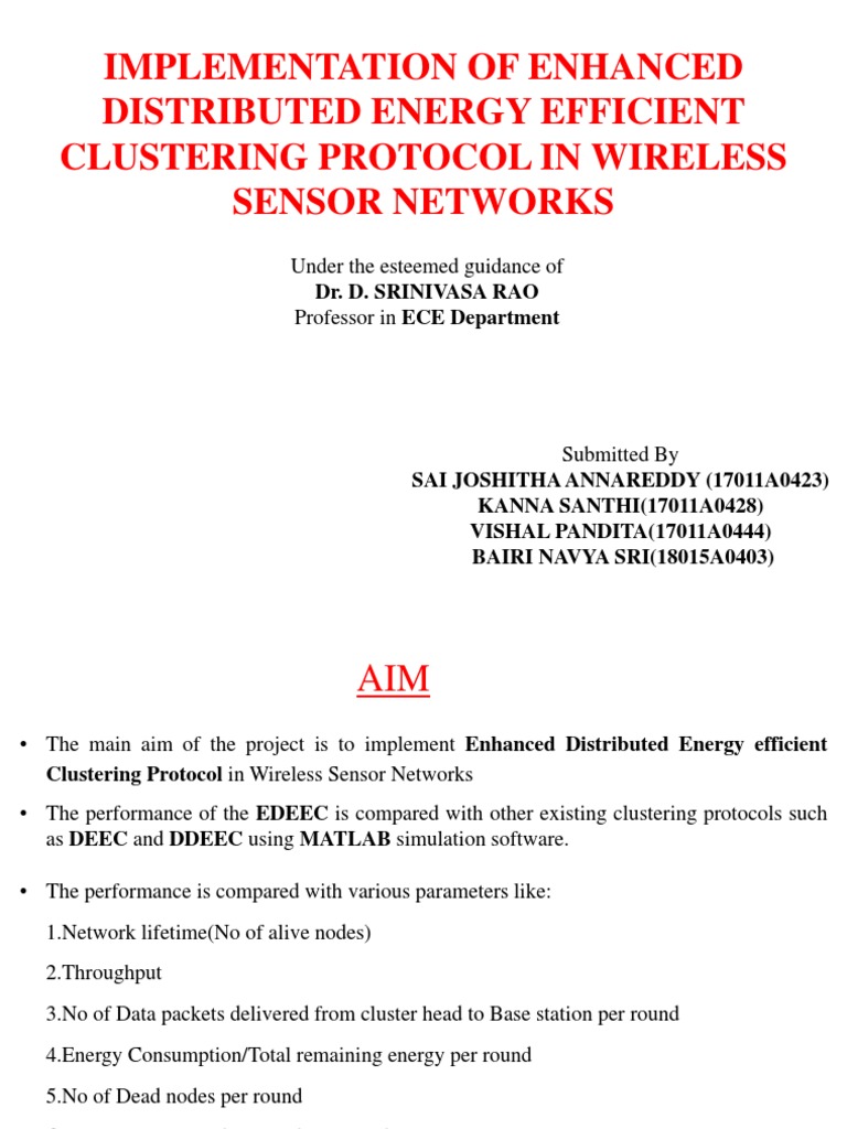 Enhanced Energy Efficient Clustering in WSNs | PDF | Wireless Sensor Network | Computer Network
