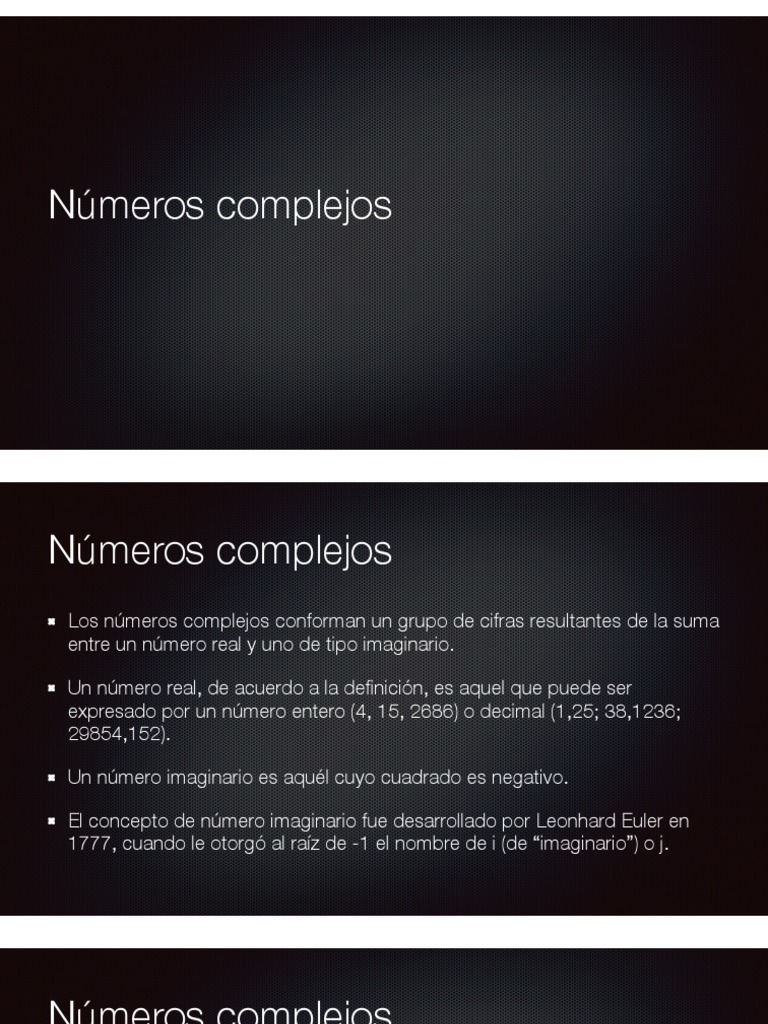 Números Complejos | PDF | Número complejo | Números