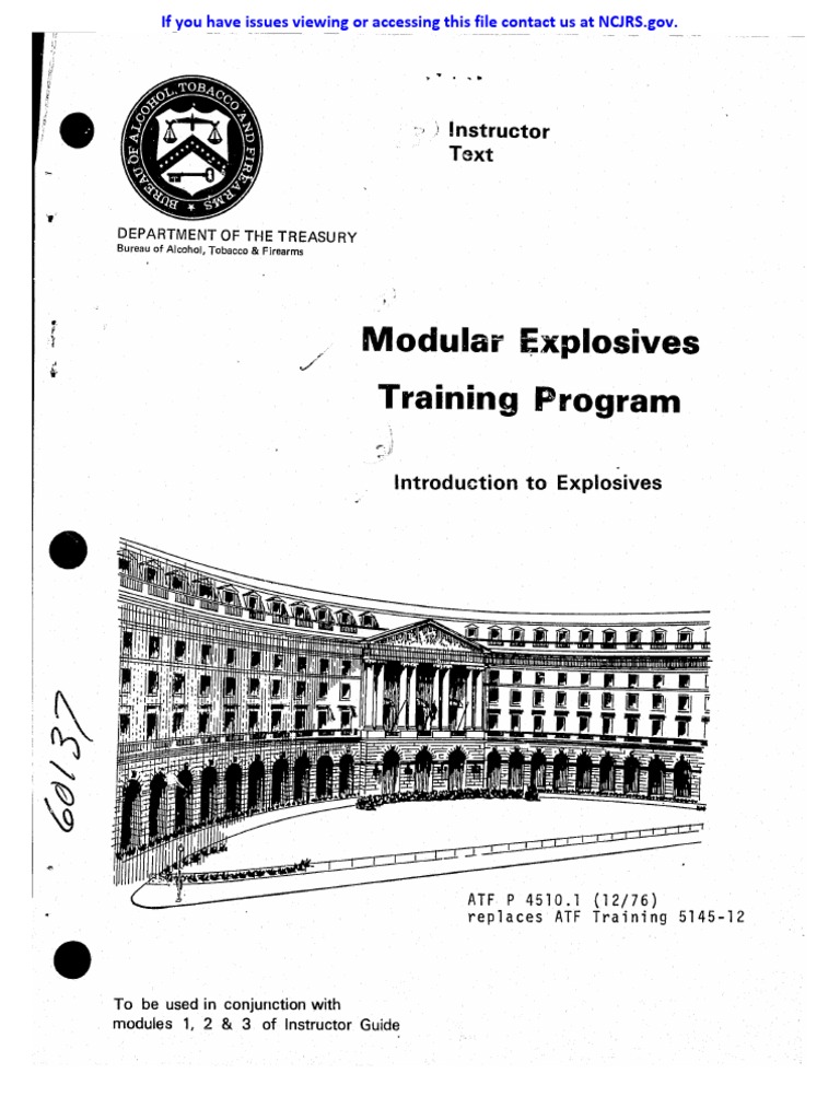 60137NCJRS - Modular Explosives Training Program PDF | PDF | Explosion | Combustion