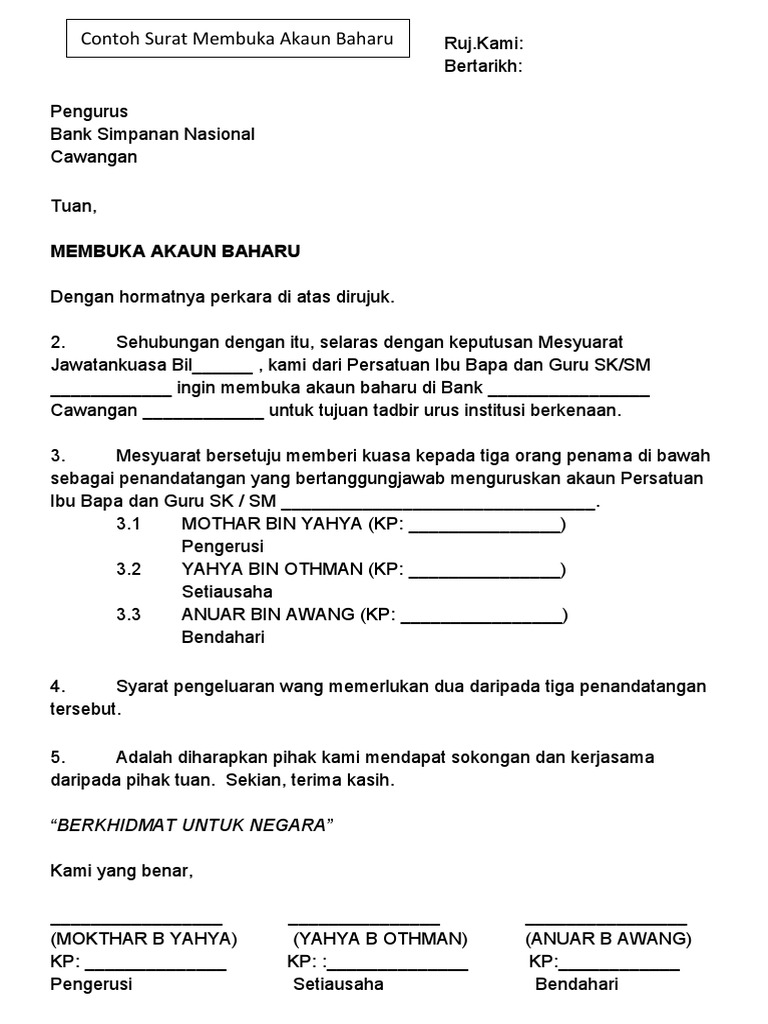 Buka Akaun PIBG | PDF
