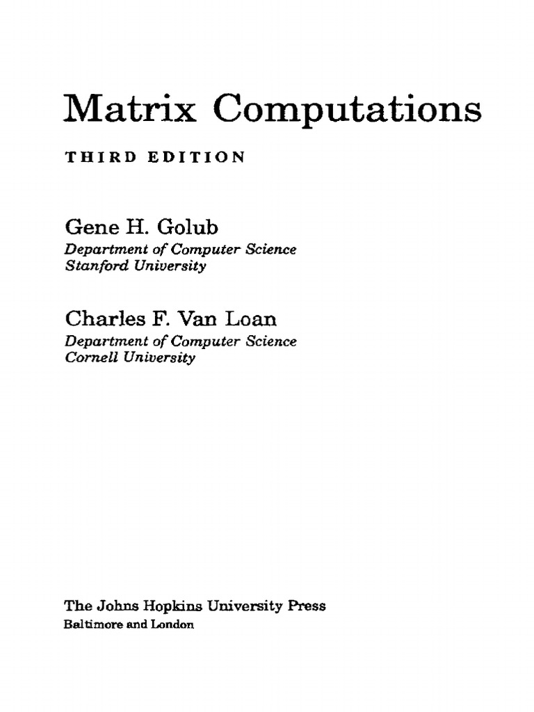 Matrix Comp | PDF | Matrix (Mathematics) | Eigenvalues And Eigenvectors