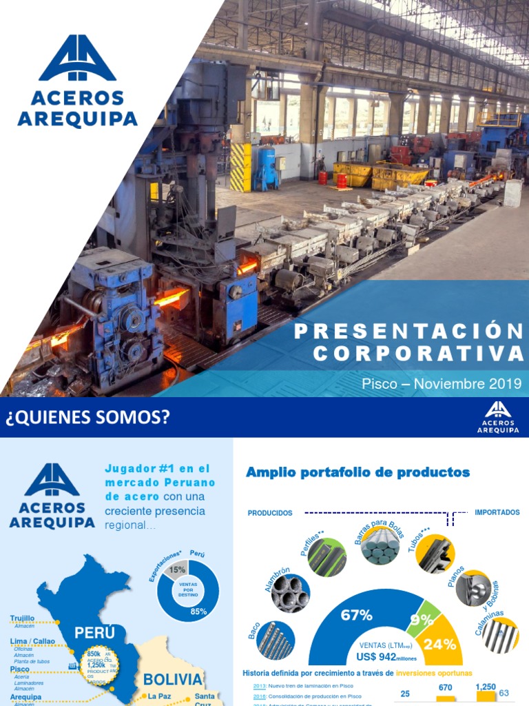 Aceros Arequipa | PDF | Laminado (metalmecánica) | Rieles