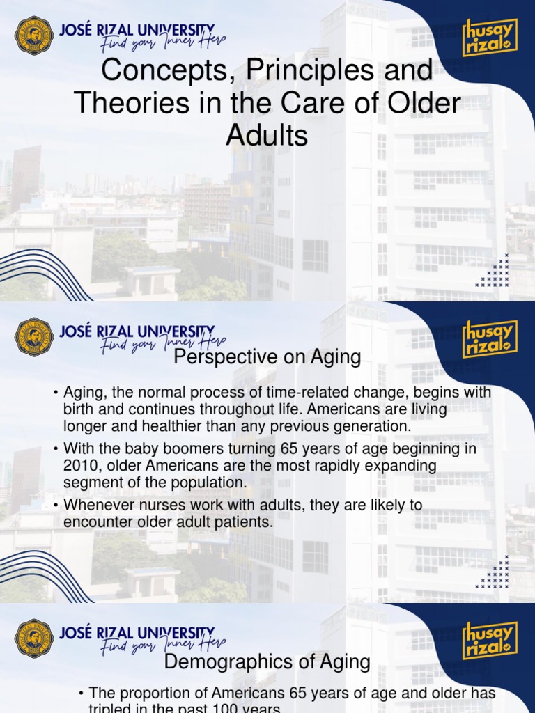 NUR C307 - M1 - Concepts, Principles and Theories in The Care of Older ...