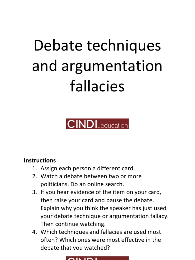 Arguments And Fallacies Pdf Argument Fallacy