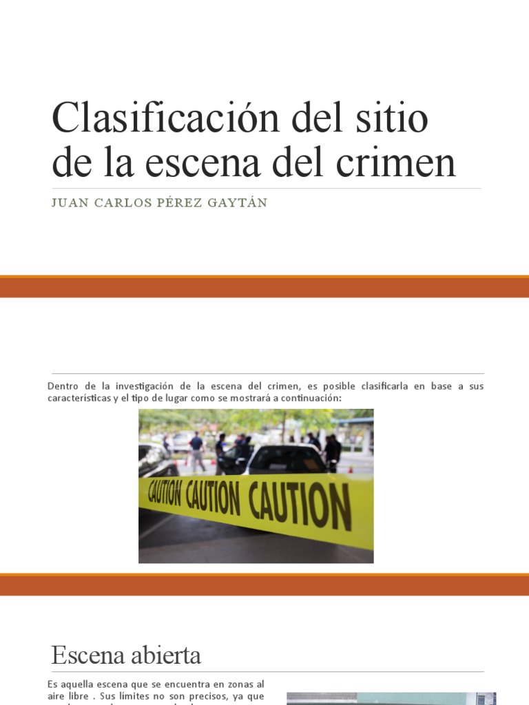 Clasificación Del Sitio de La Escena Del Crimen | PDF