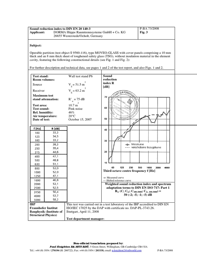 Dorma Moveo-Glass-50db-Gb PDF | PDF | Sound | Acoustics