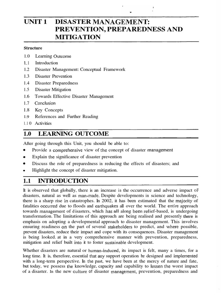 Disaster Management: Key Concepts | PDF | Emergency Management | Risk