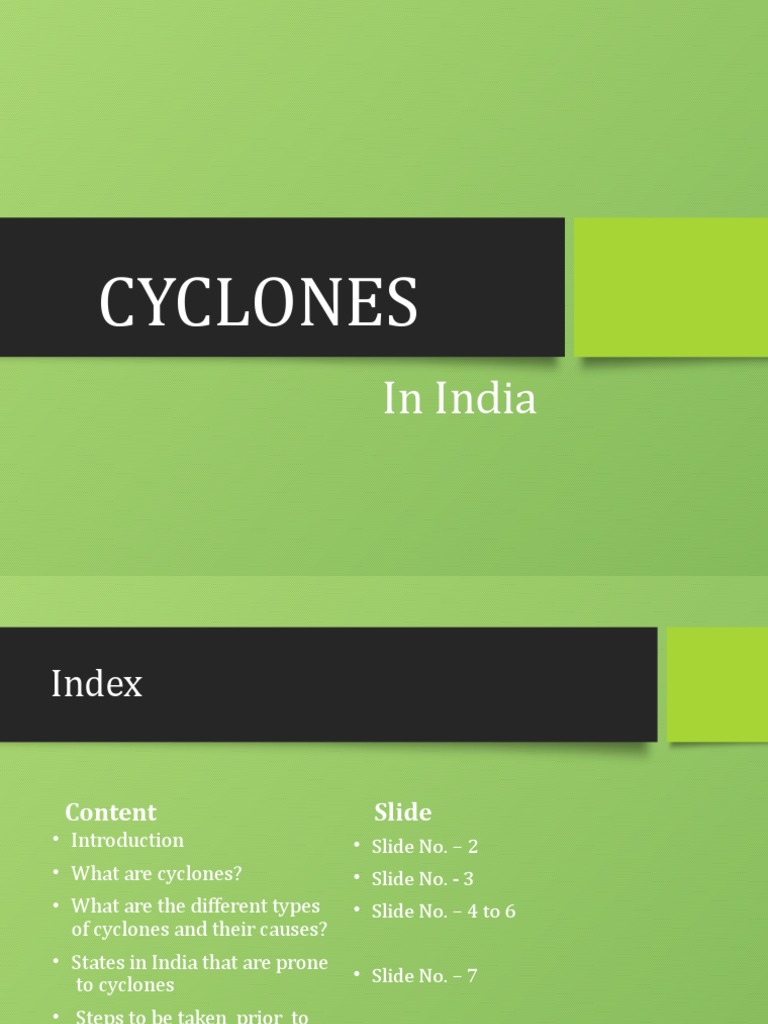 Project On Cyclones | PDF | Tropical Cyclones | Earth Phenomena