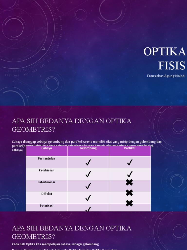 Perbedaan Optika Fisis dan Geometris | PDF