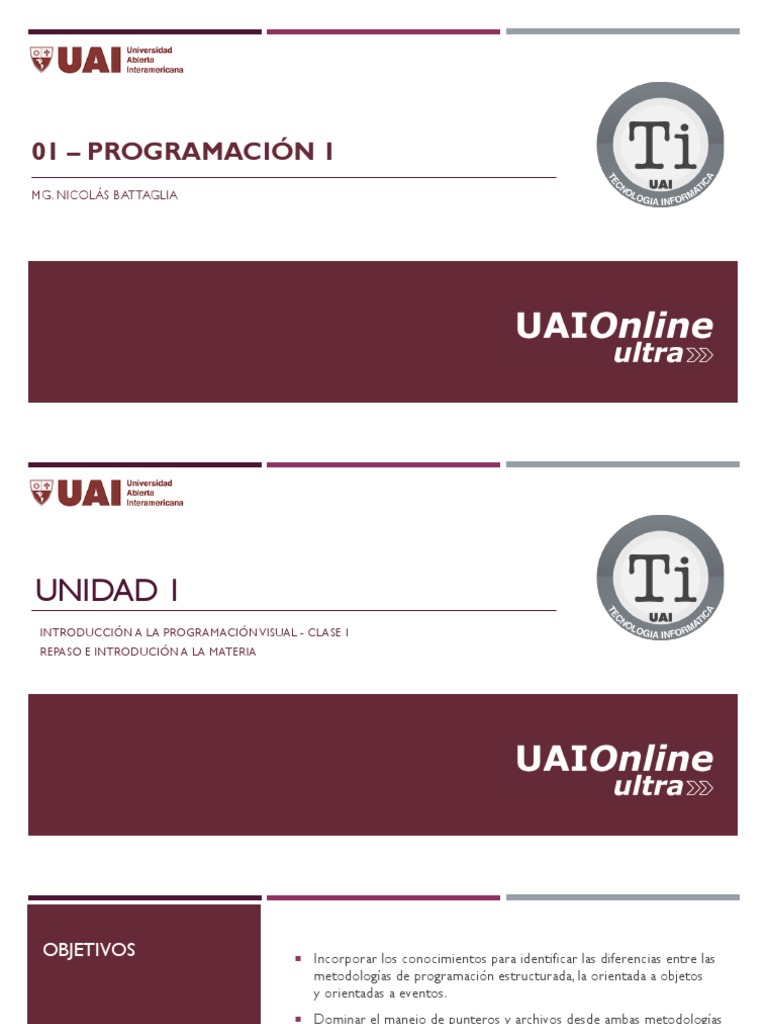 Unidad 1 - Clase 1 - Introducción y Repaso | PDF | Estructura de datos ...