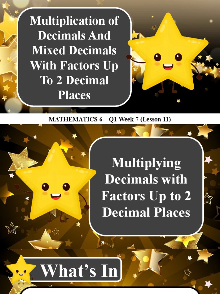 (Math 6 WK 7 L11) - Multiplication of Decimals and Mixed Decimals With ...