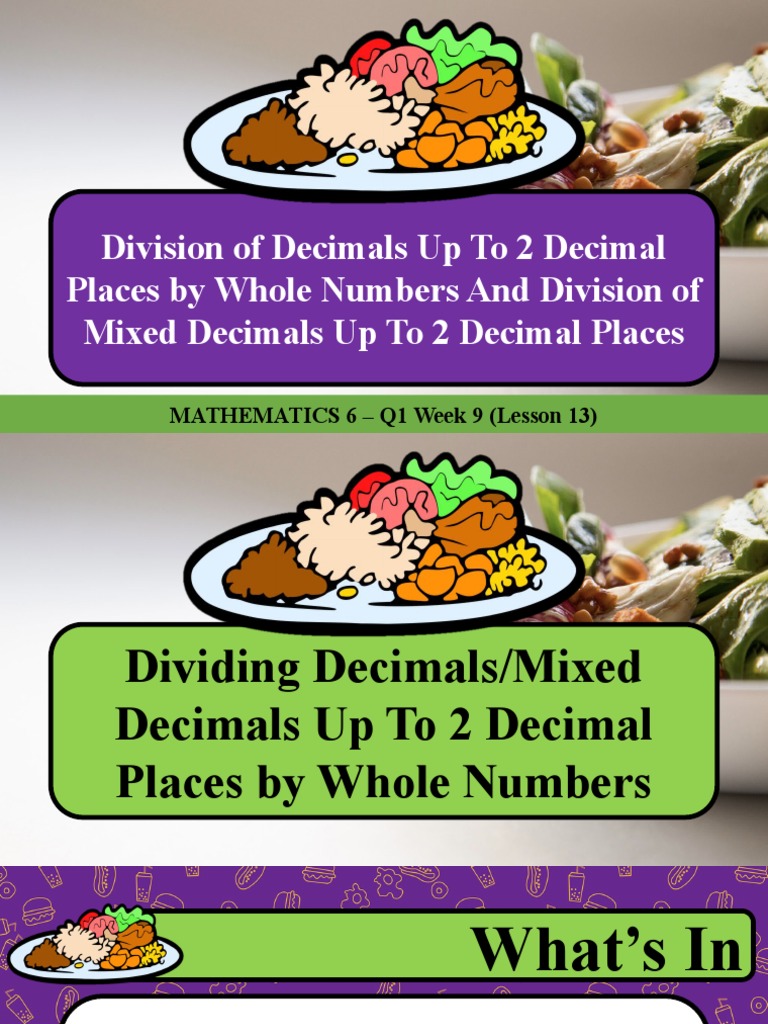 (Math 6 WK 9 L13) - Division of Decimal Numbers | PDF | Division ...