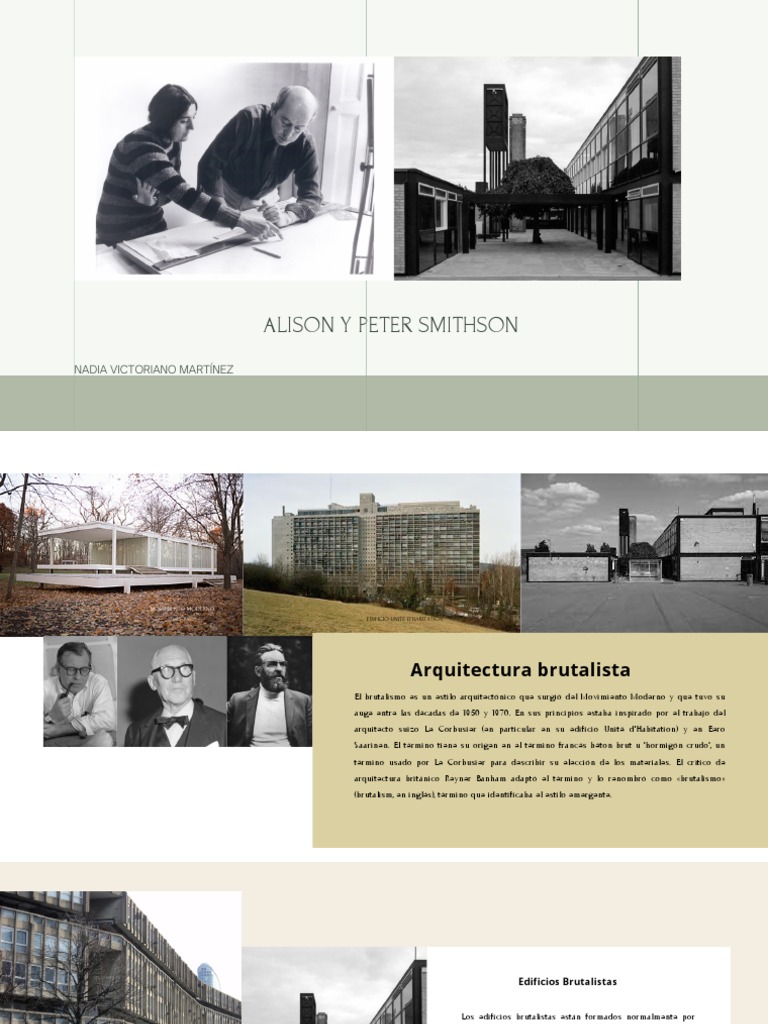 Alison y Peter Smithson | PDF | Estilos arquitectonicos | Sectores ...