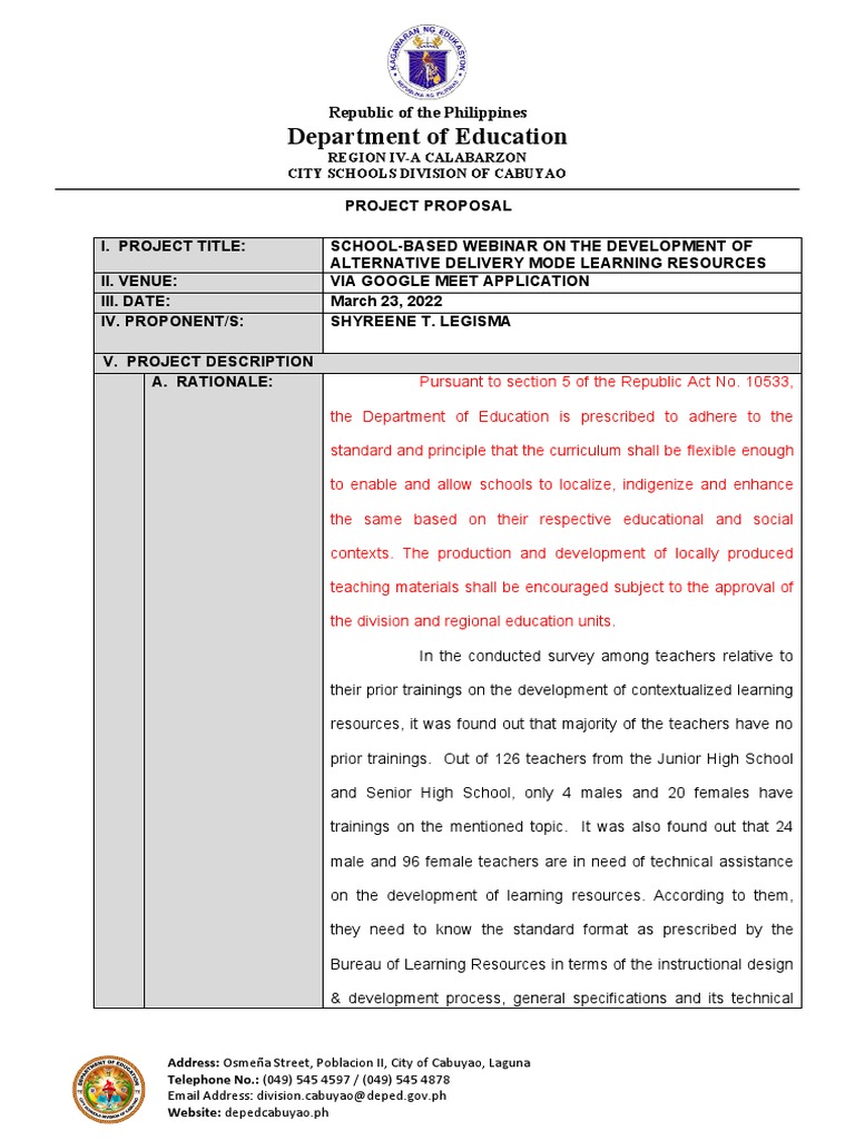 Project Proposal | PDF | Communication | Behavior Modification