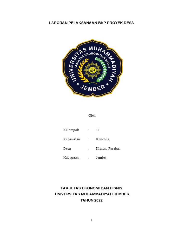 Template Laporan Akhir Proyek Desa | PDF