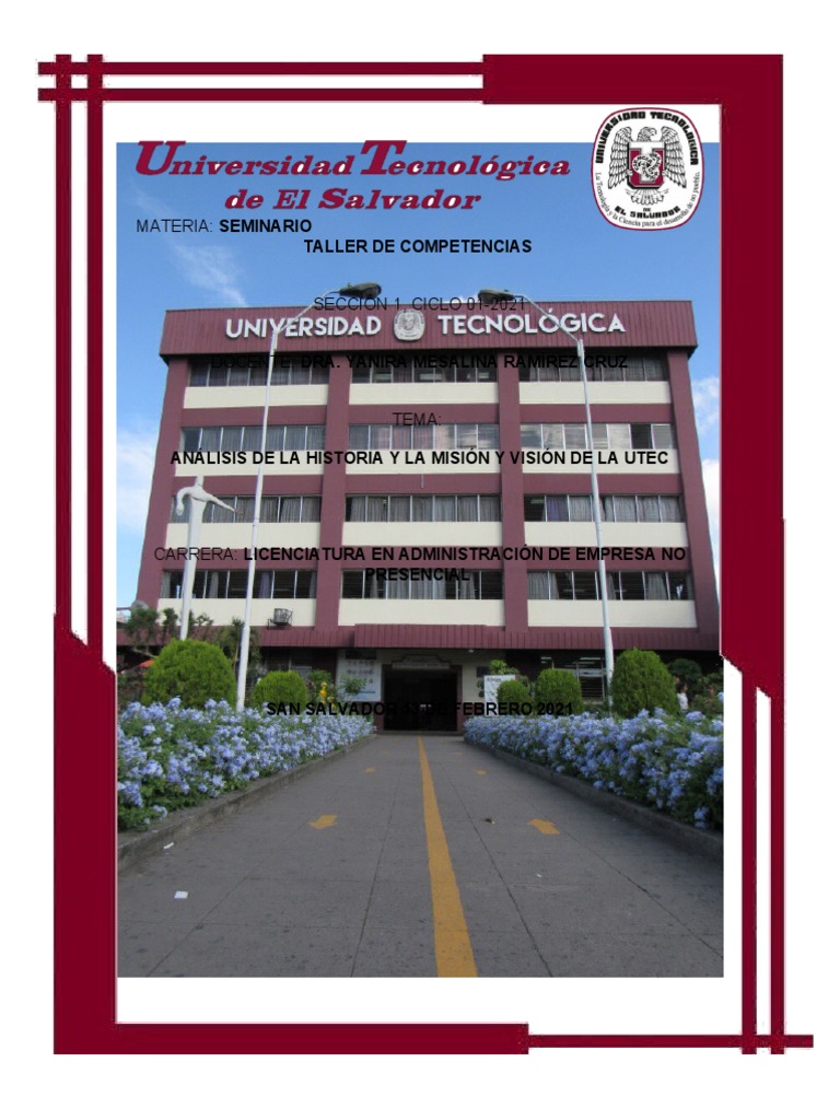 Misión y Visión de La Utec | PDF | Método de enseñanza | Sociedad