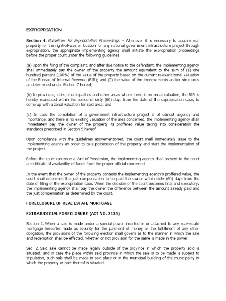 Expropriation and Foreclosure Guidelines | PDF | Mortgage Law | Foreclosure