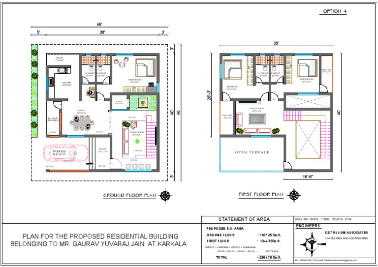 PROPOSED G+1 FLOOR PLAN - (OPTION 4) Model | PDF