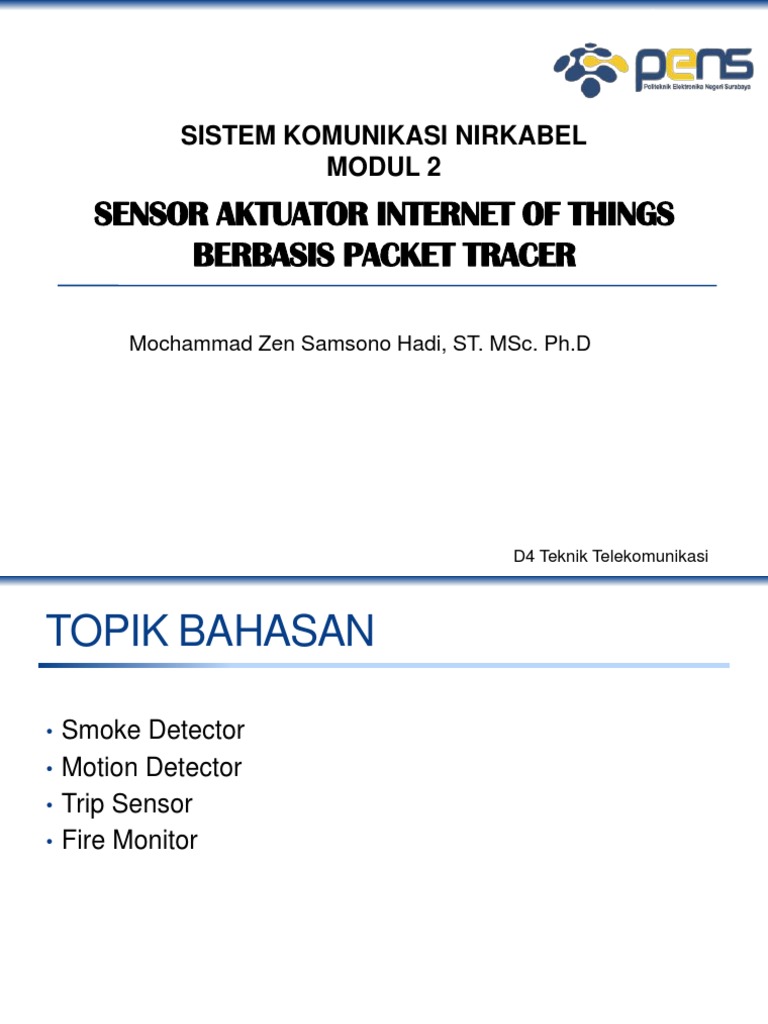 Sensor dan Aktuator IoT di Packet Tracer | PDF