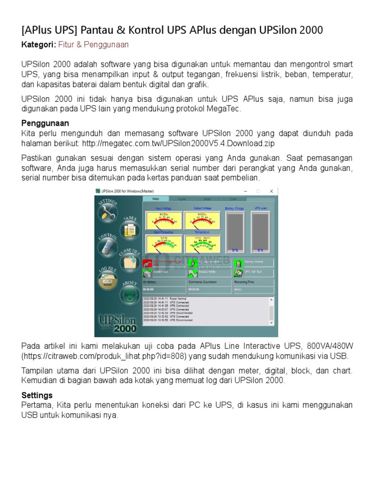 Mikrotik - ID - (APlus UPS) Pantau & Kontrol UPS APlus Dengan UPSilon 2000 | PDF