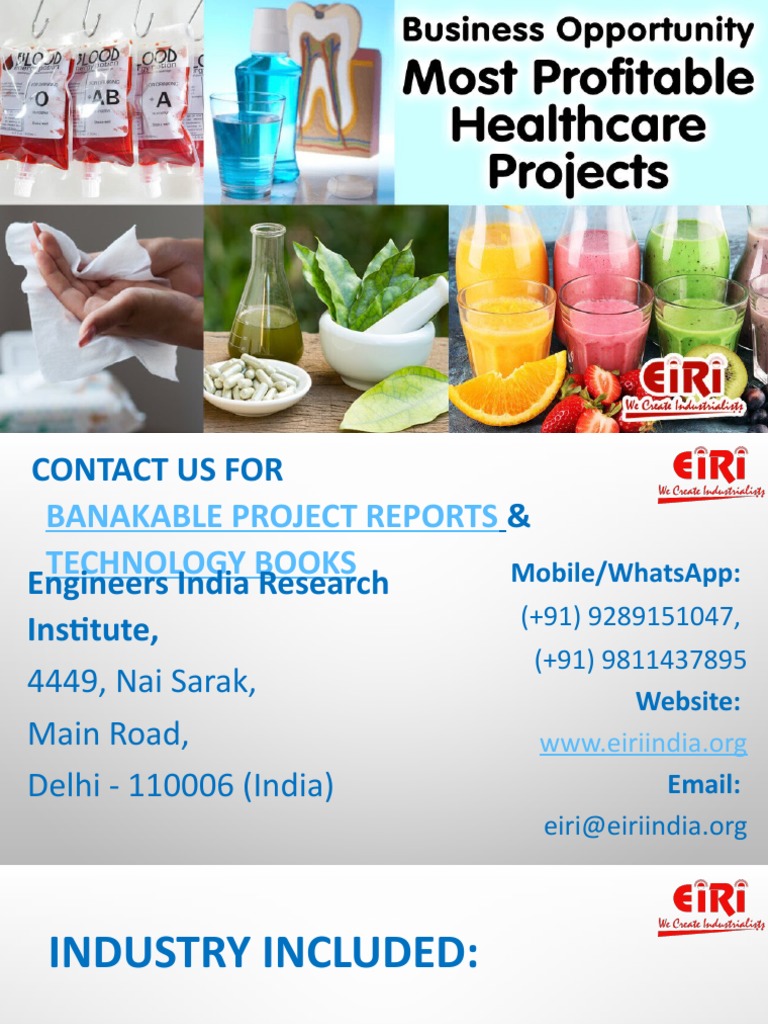 Most Profitable Healthcare Projects - How To Prepare Project Report ...