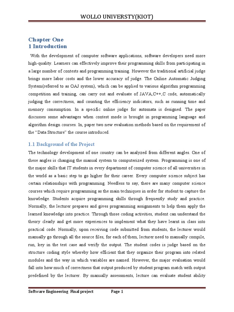 Online Code Judge System Proposal | PDF | Programming | Computer Program