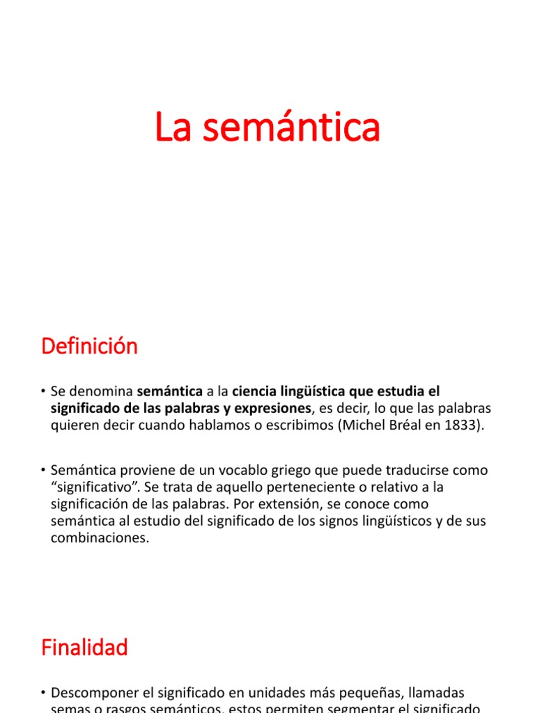 4.1 La Semántica PP | PDF | Palabra | Lingüística