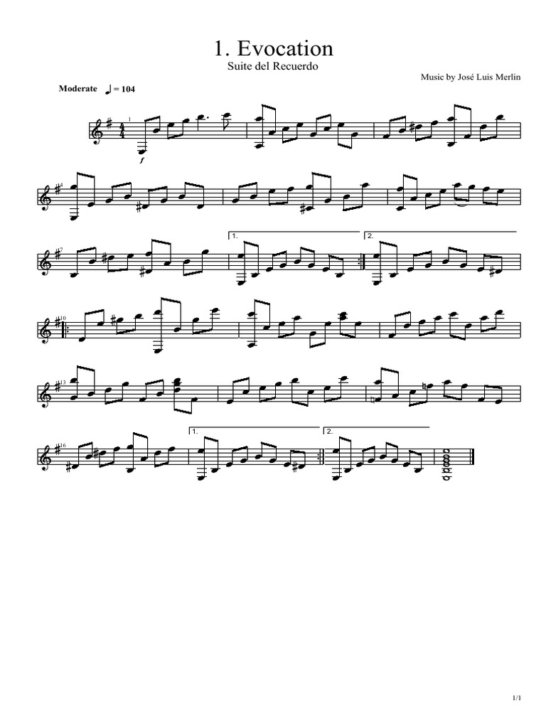 Evocation by Jose Luis Merlin | PDF