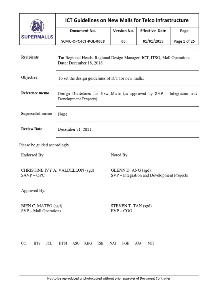SCMC-OPC-ICT-POL-0008 ICT Guidelines On New Malls For Telco ...