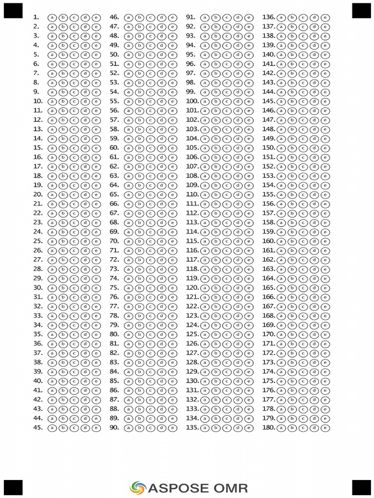 CSC Mock Answersheet | PDF