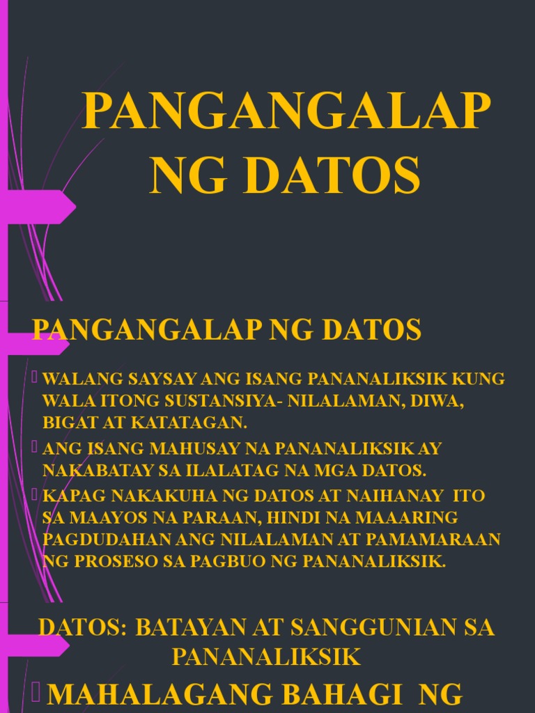 Pangangalap NG Datos | PDF