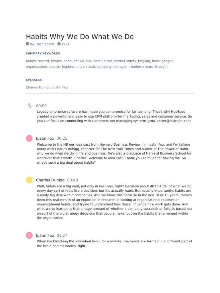 Habits Why We Do What We Do | PDF | Habits | Brain