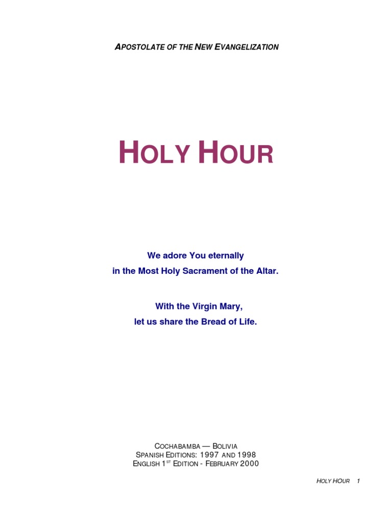 Holy Hour | PDF | Mercy | Jesus