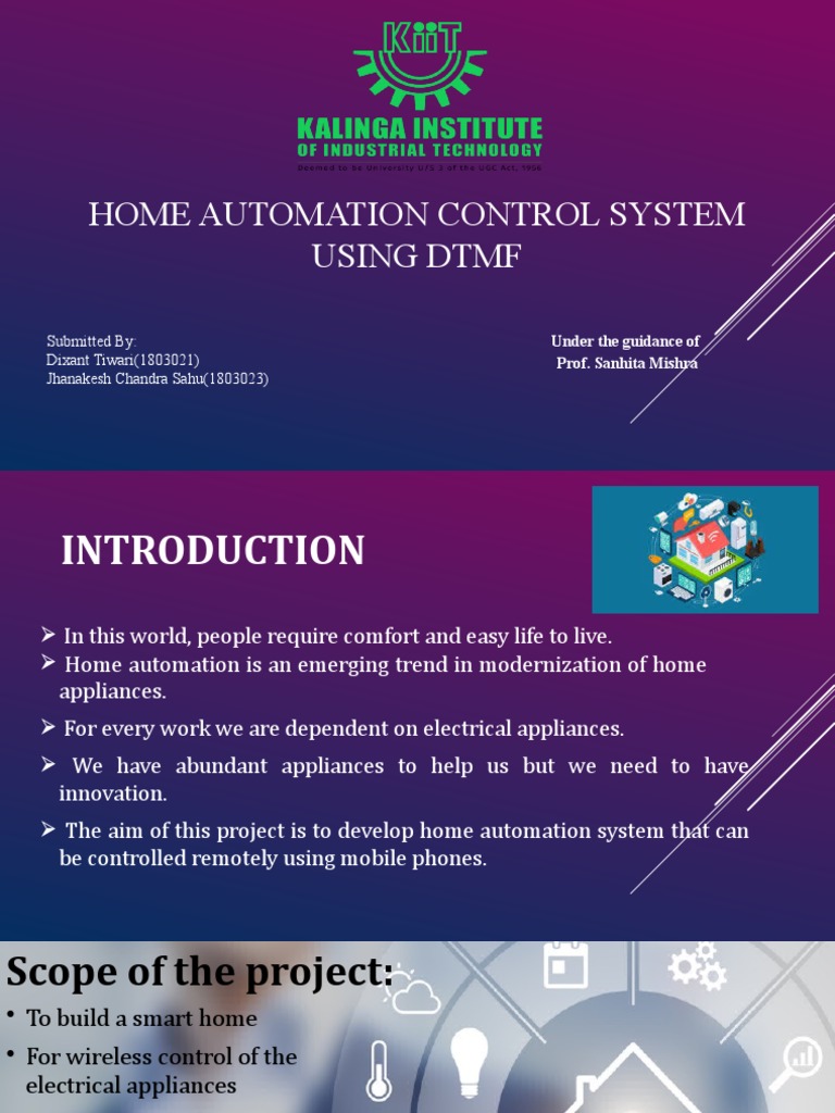 HOME AUTOMATION Control System USING DTMF | PDF | Home Automation ...