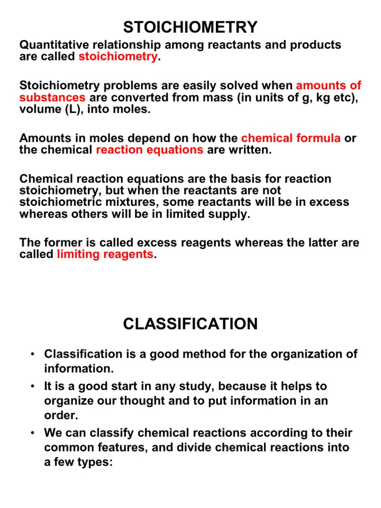 Stoichiometry 1 | PDF | Stoichiometry | Chemical Reactions