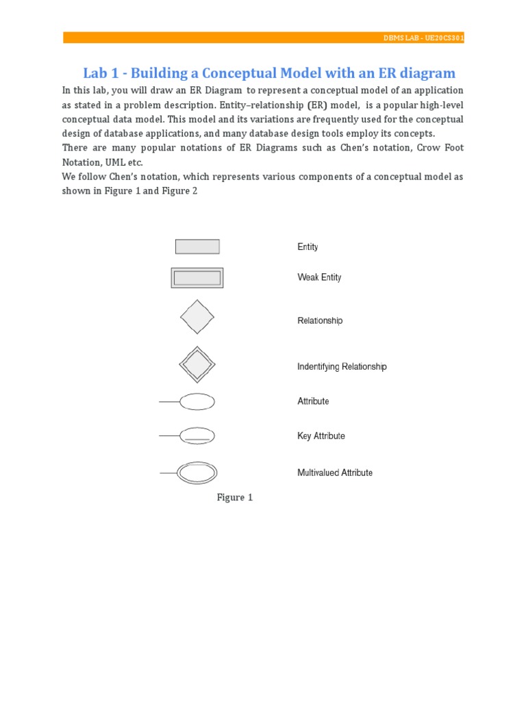Manual - Lab 1 - Building A Conceptual Model - An ER Diagram | PDF ...