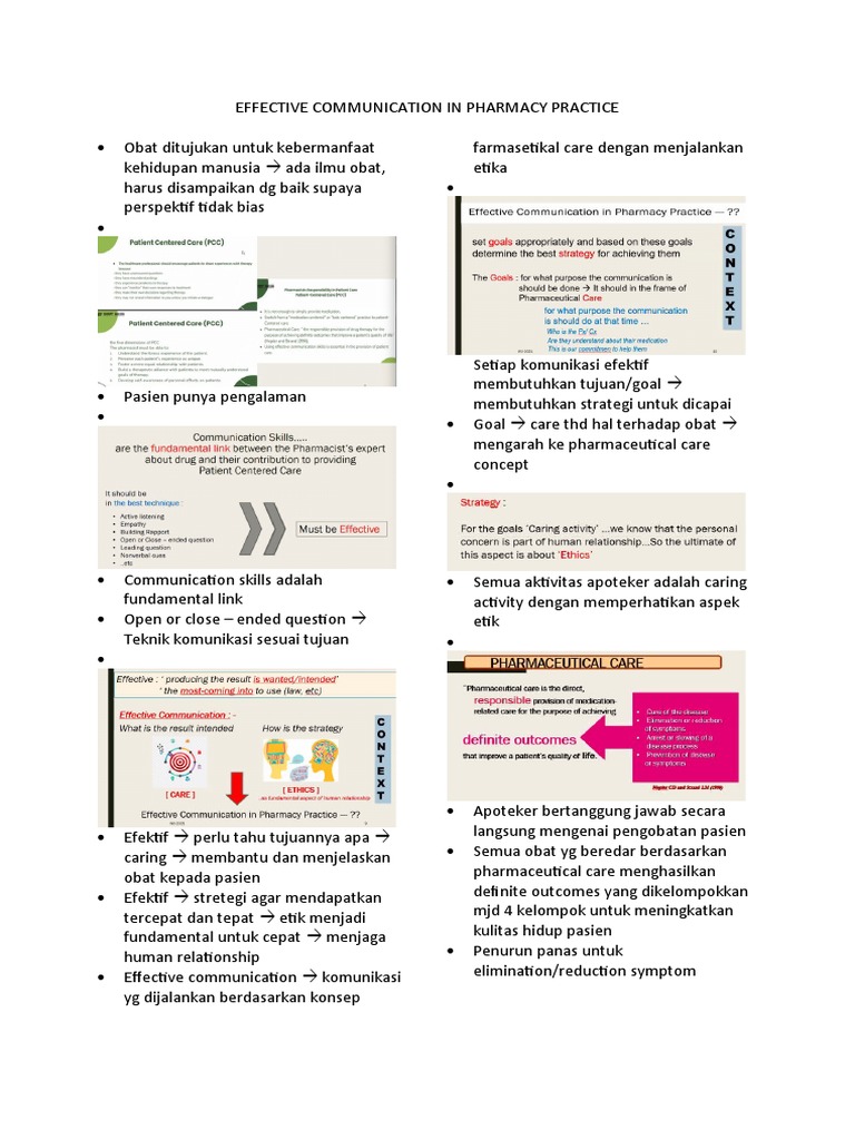 TM2 - Effective Communication in Pharmacy Practice | PDF
