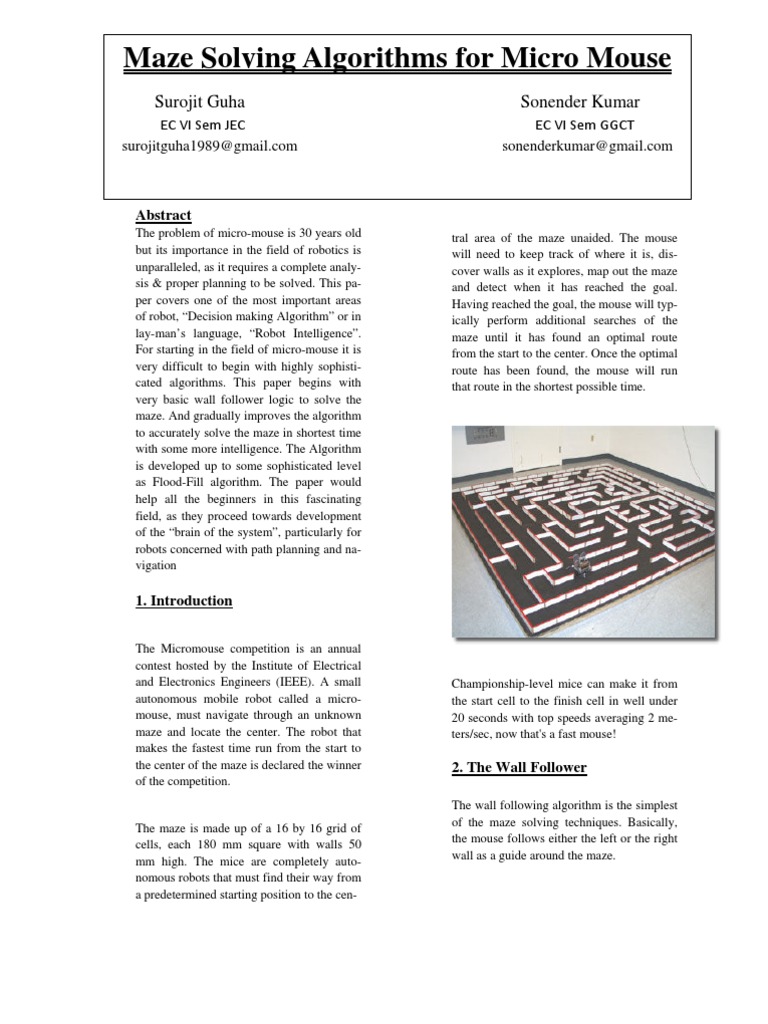 Maze Solving Algorithms Algorithms And Data Structures Applied Mathematics 