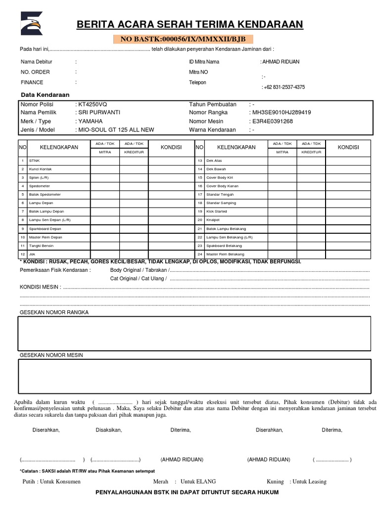 BSTK Elang KT4250VQ | PDF