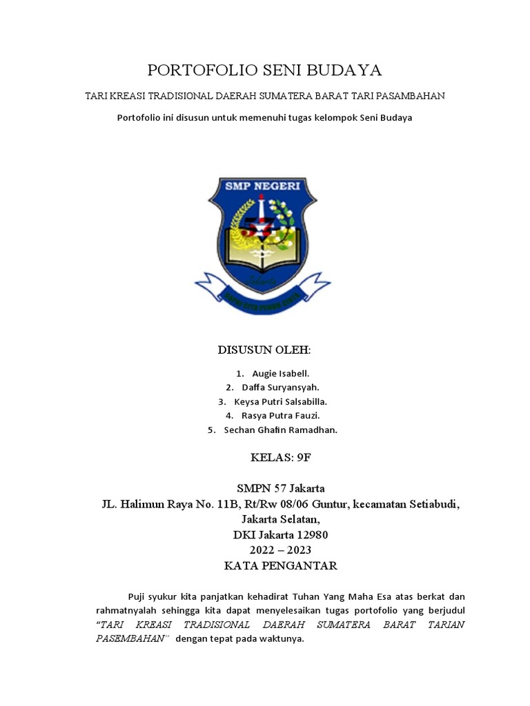 Portofolio Seni Budaya | PDF
