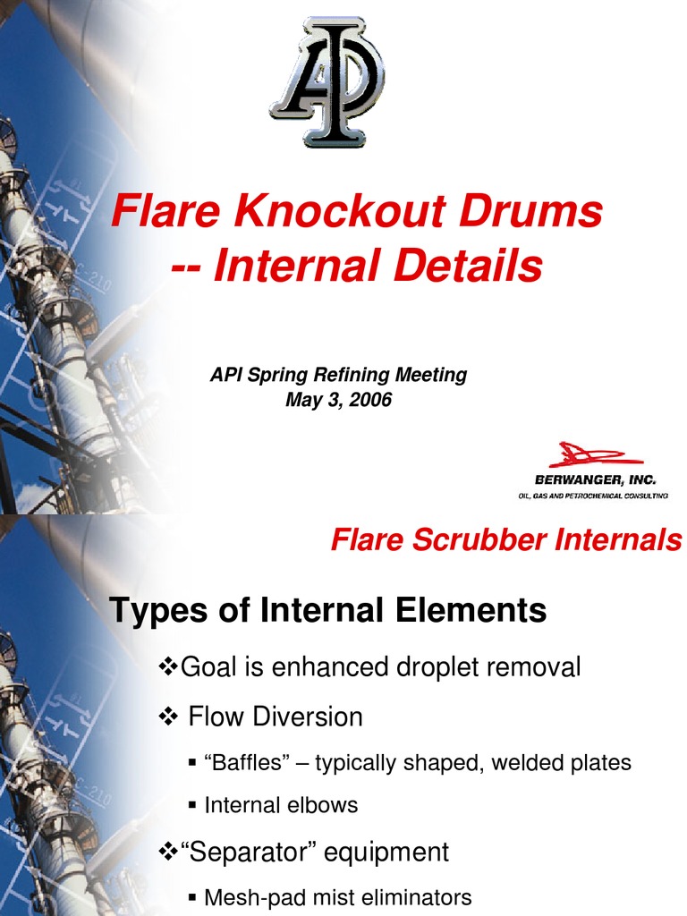 Attachment 8 - Flare Knockout Drum Internals | PDF | Gas Technologies ...
