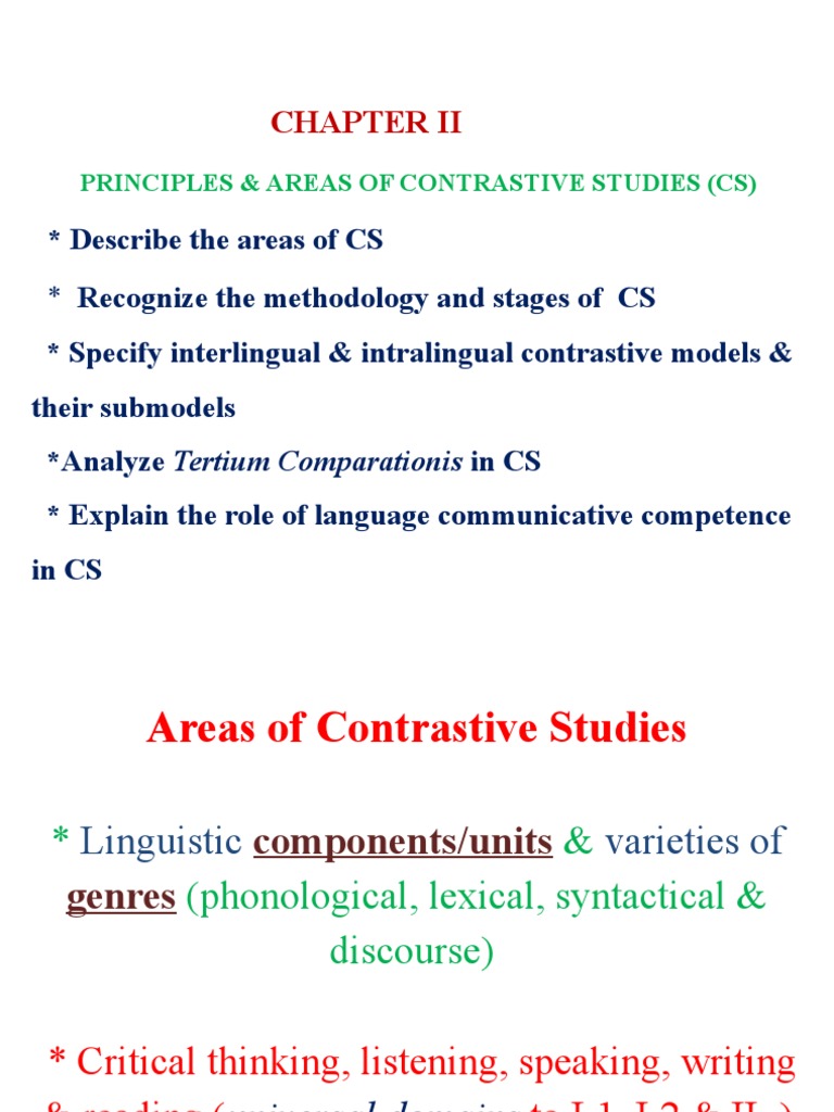Chapter II. PRINCIPLE & AREAS OF CL | PDF | Second Language | Linguistics