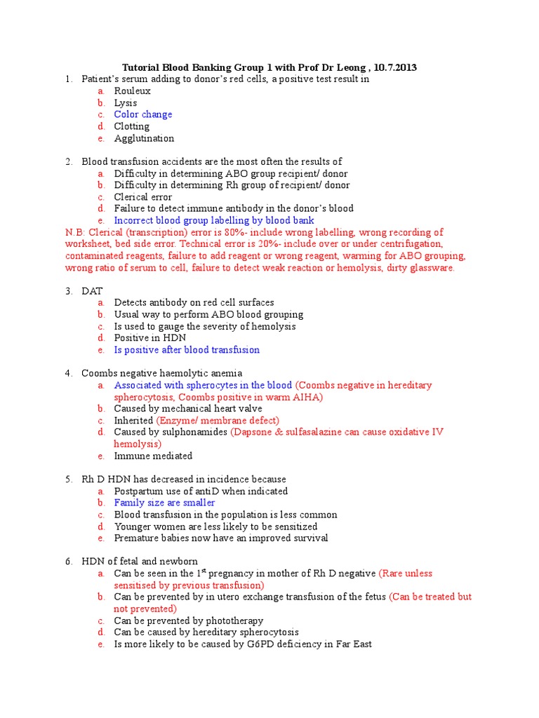 Tutorial Blood Banking | PDF | Blood Type | Blood Transfusion