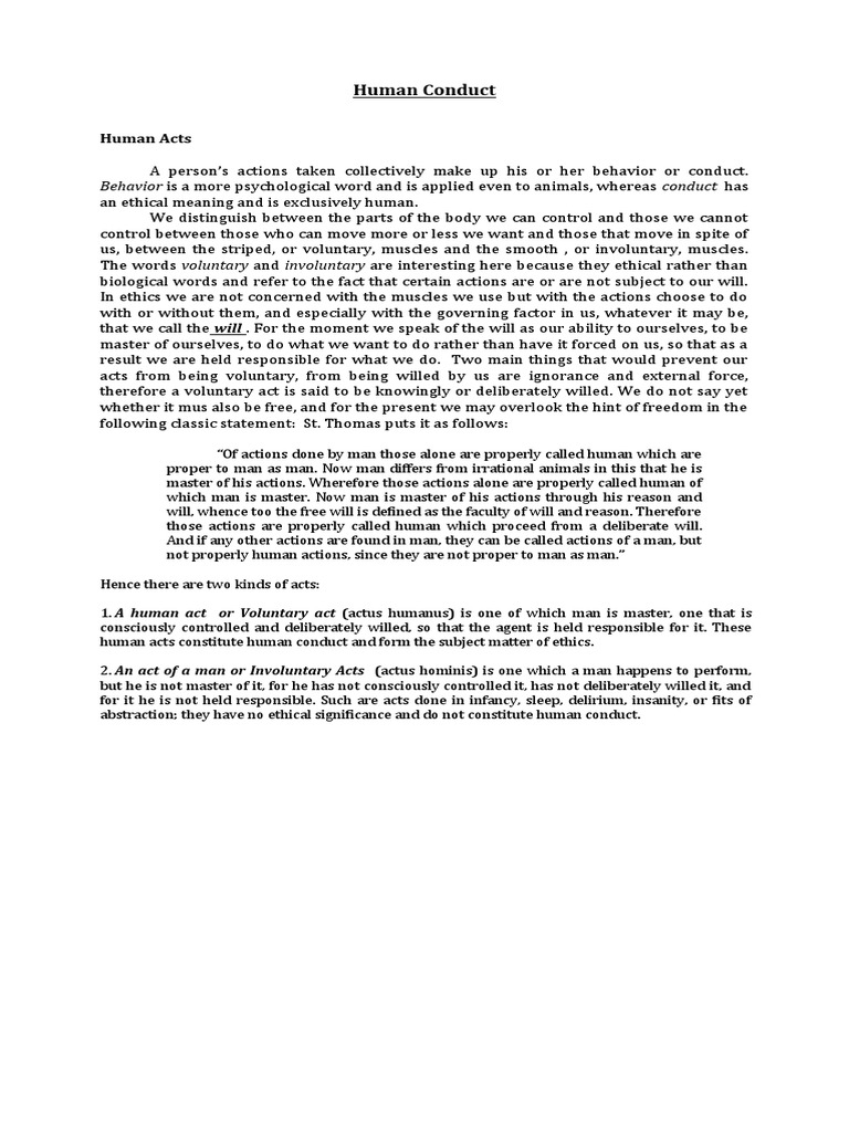 Human Conduct | Download Free PDF | Behavior | Cognitive Science