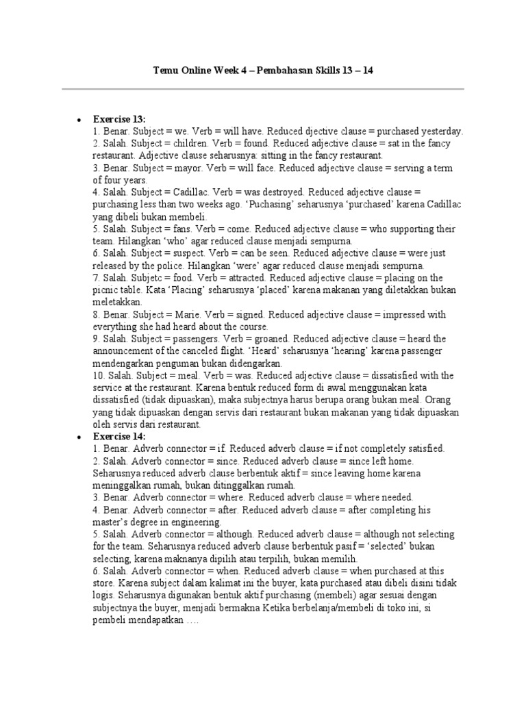 Pembahasan Handbook Week 4 | PDF | Verb | Linguistic Morphology