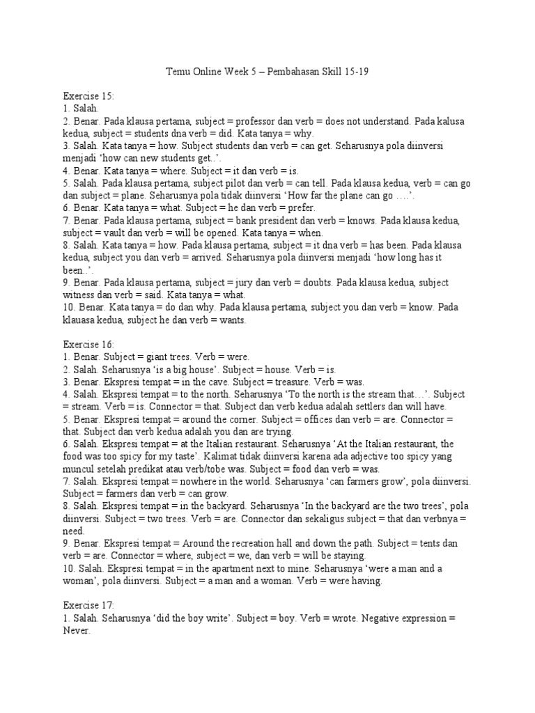 Pembahasan Handbook Week 5 | PDF | Verb | Semantic Units