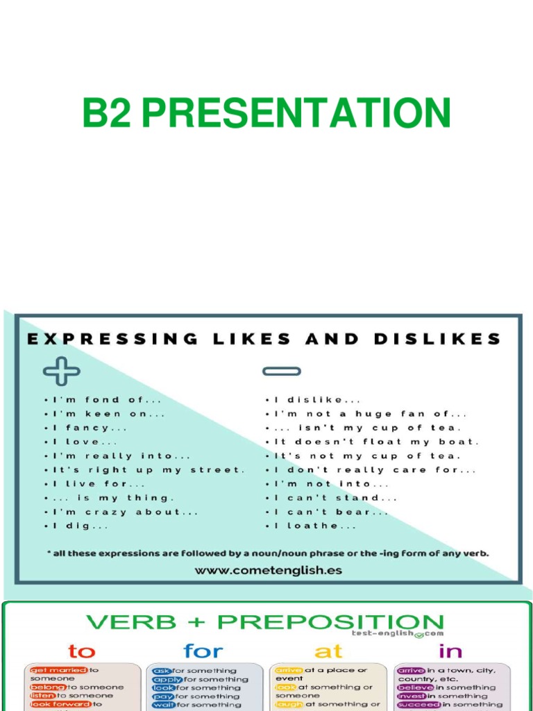 B2 Presentation Ud2 | PDF | Verb | Clause