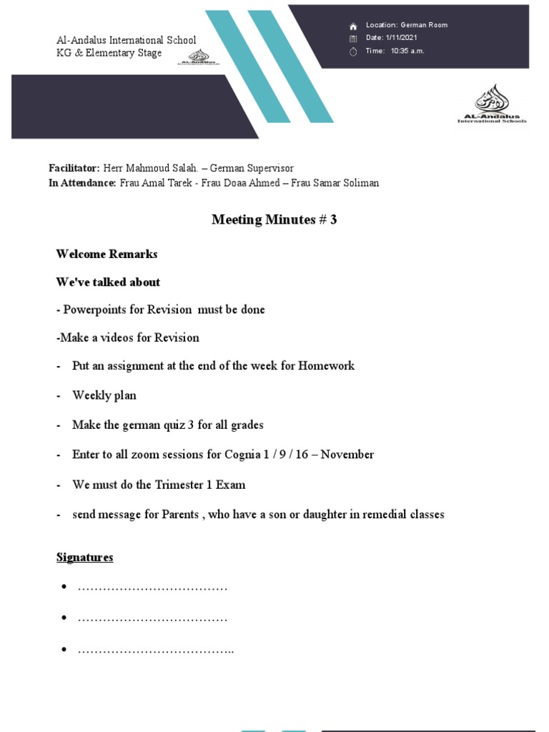 German Meeting 3 | PDF