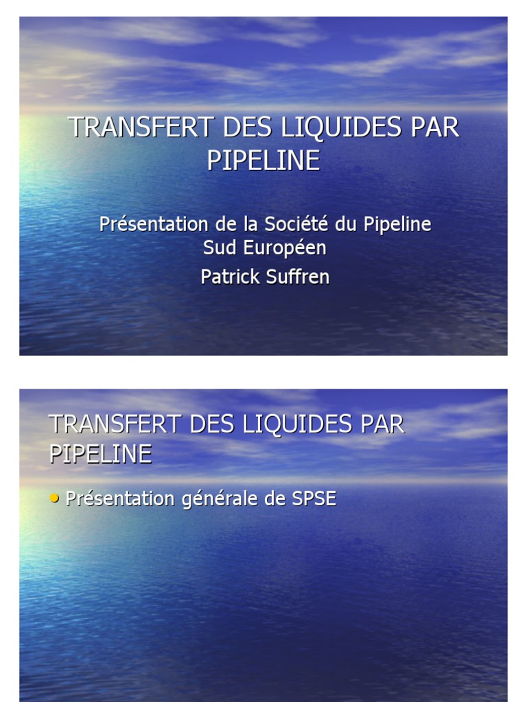 Présentation de la SPSE et ses opérations | PDF | Pipeline