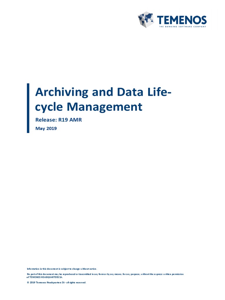 Archiving And Data Lifecycle Management Pdf Databases Computer File